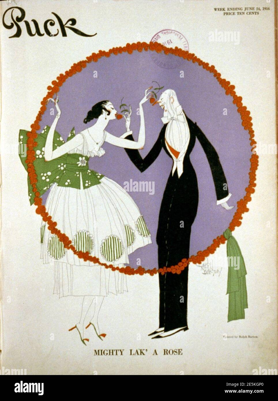 Mighty lak' a rose Puck magazine cover 1916 June 24 cph.3b49319 Stock ...