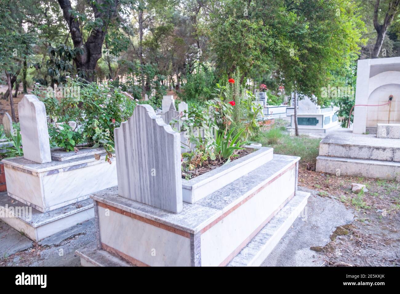 Old Islamic graveyard focusing on the tombstones Stock Photo - Alamy