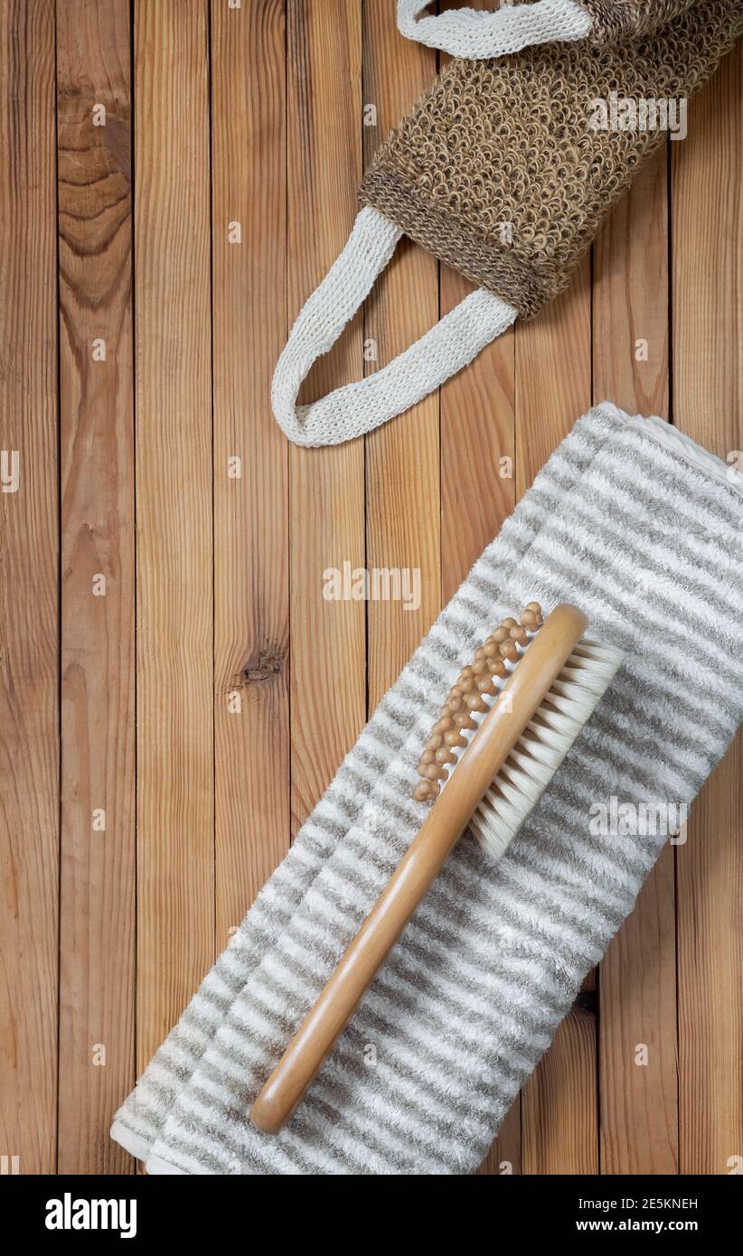 Items needed for a bath or sauna Stock Photo - Alamy