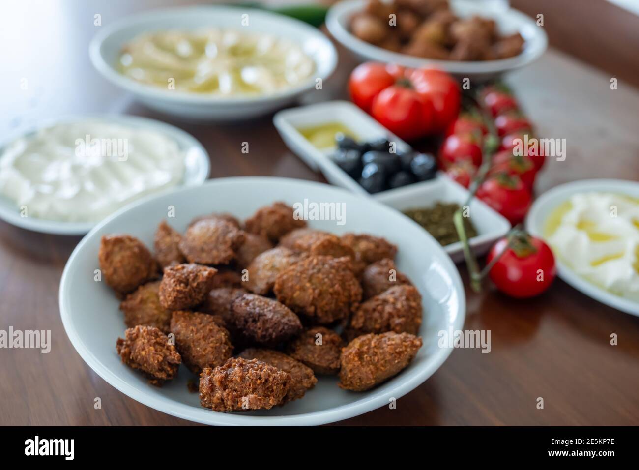 Arabic breakfast with different plates Stock Photo - Alamy