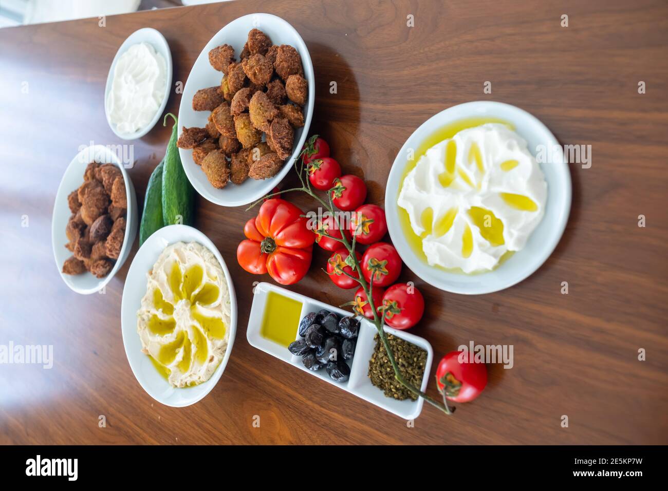 Arabic breakfast with different plates Stock Photo - Alamy