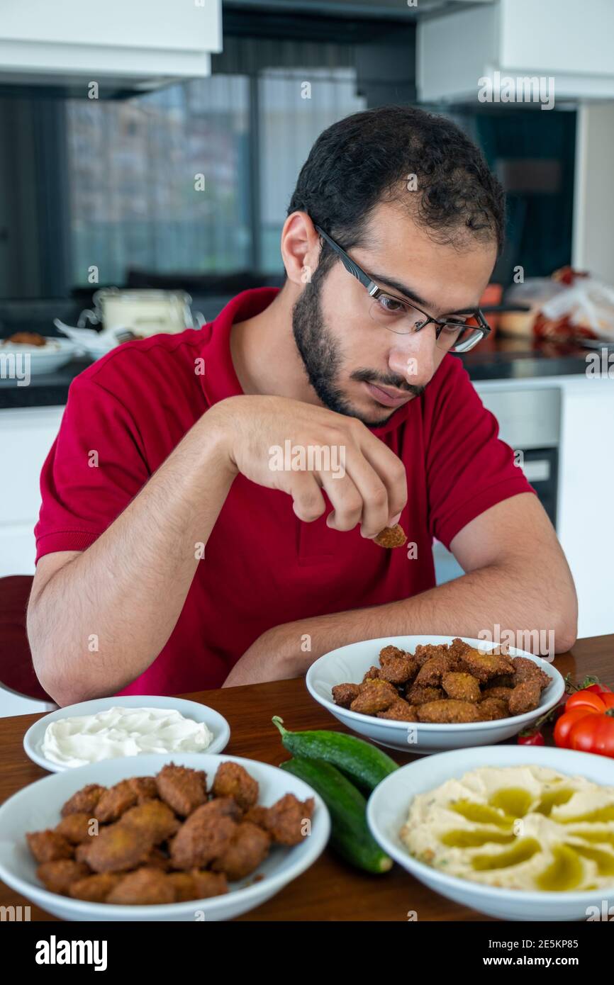 Arabic breakfast with different plates Stock Photo - Alamy