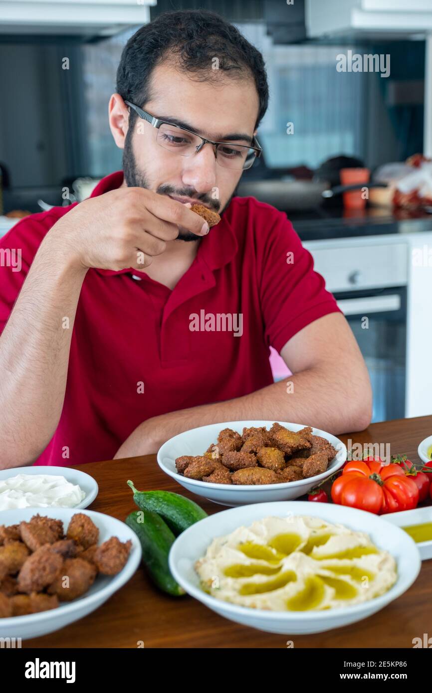 Arabic breakfast with different plates Stock Photo - Alamy