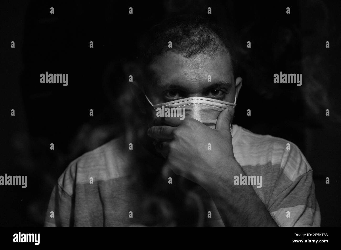 Protecting face from Black and White Stock Photos & Images - Alamy