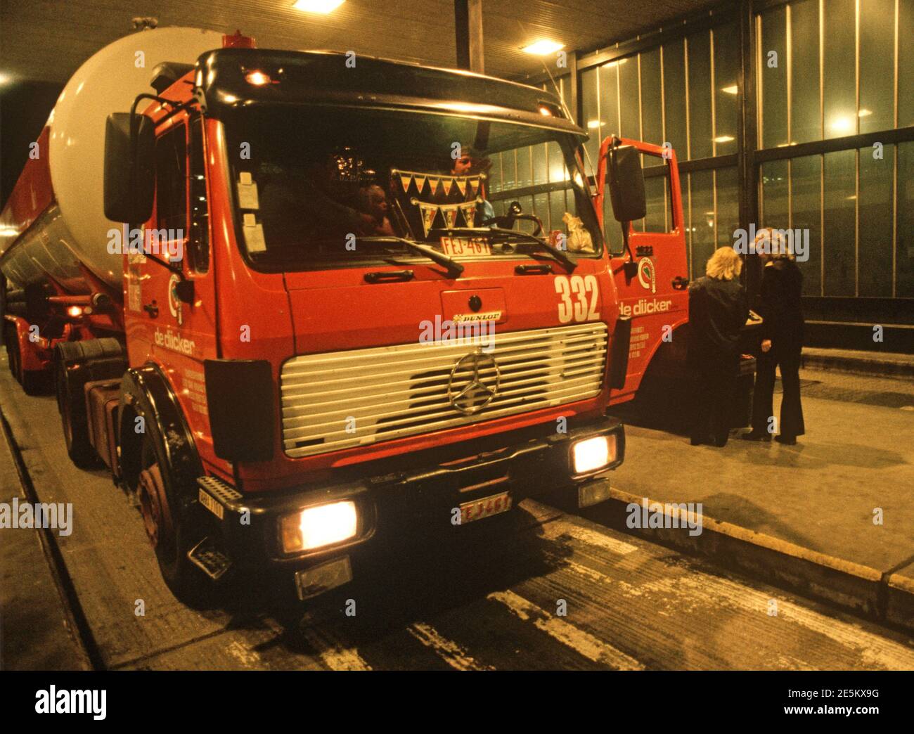 Customs officers checking documents and freight in Port of Dover ...