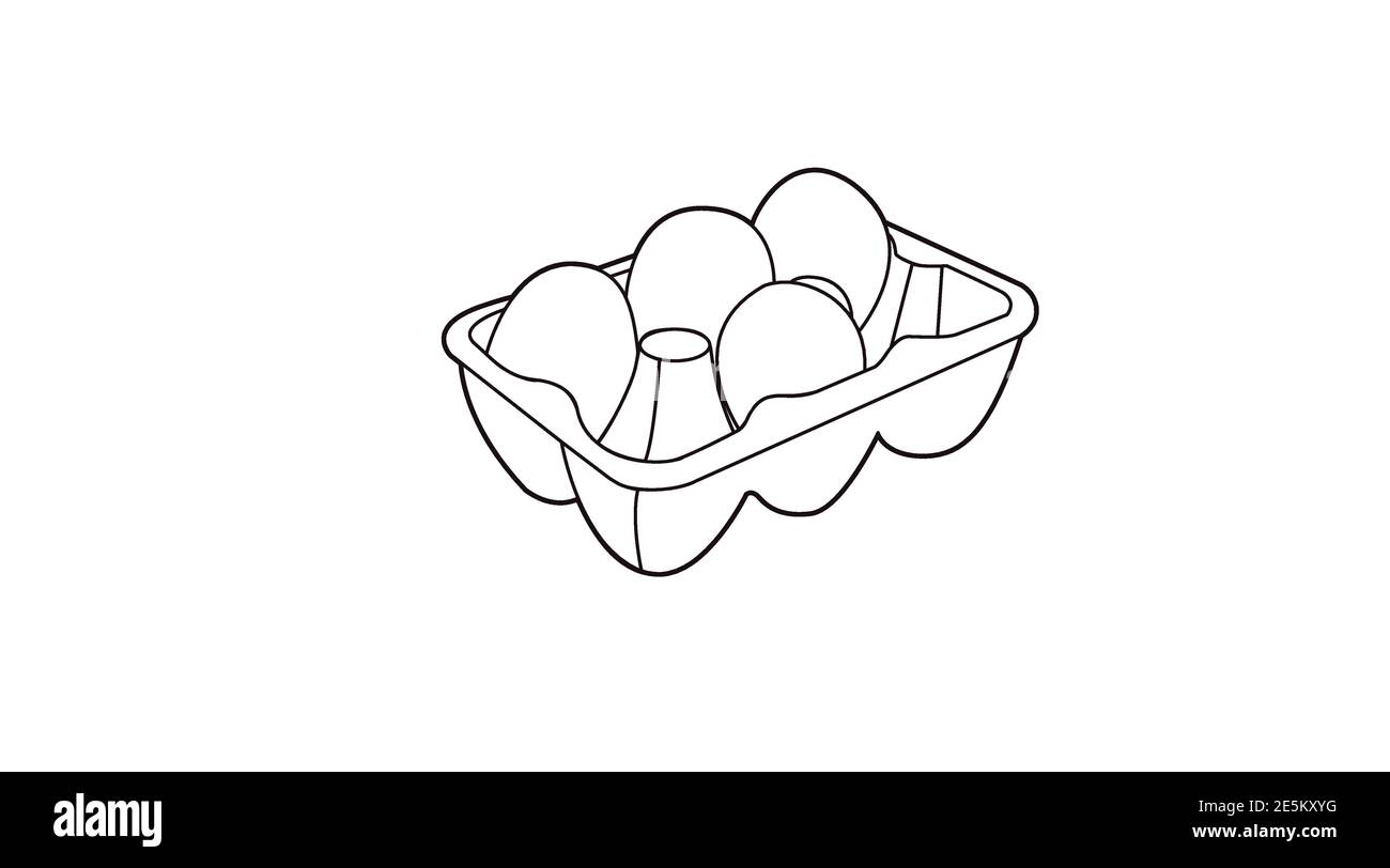 White eggs egg box Stock Vector Images - Alamy