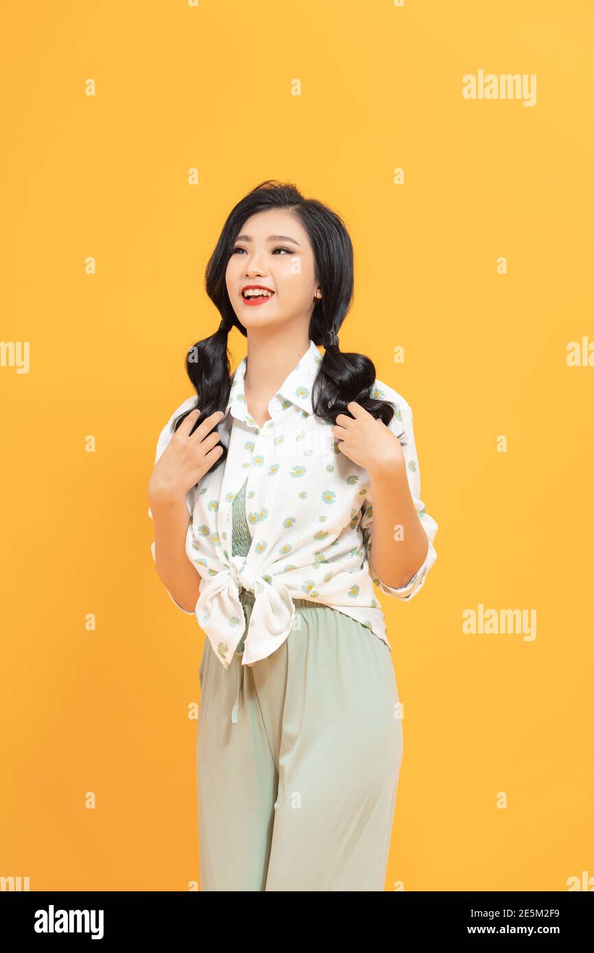 Happy girl smiling. Beauty portrait young happy positive laughing woman ...