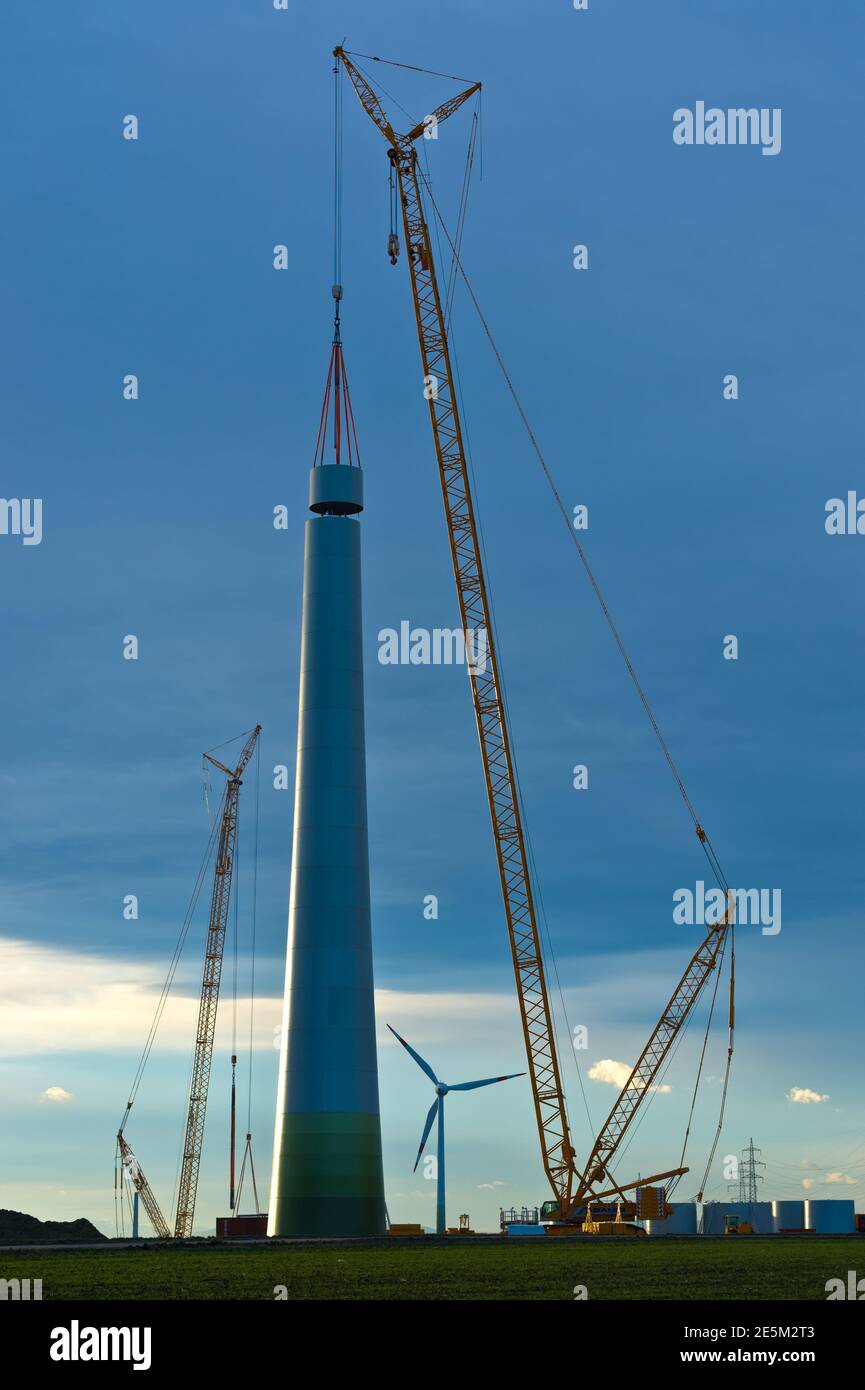 Crawler Crane Wind Turbine High Resolution Stock Photography and Images ...