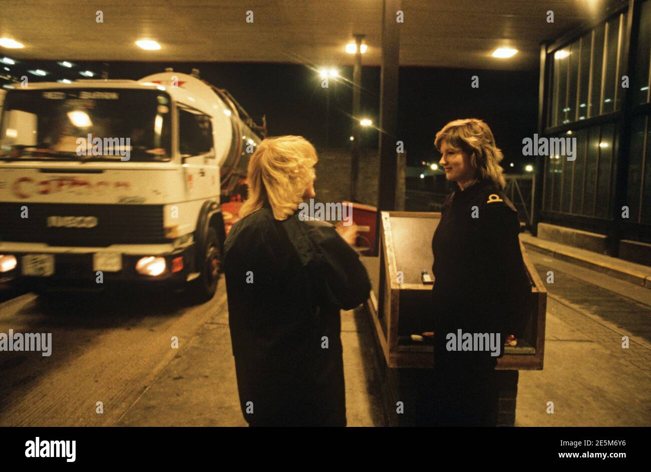 Customs officers checking documents and freight in Port of Dover ...