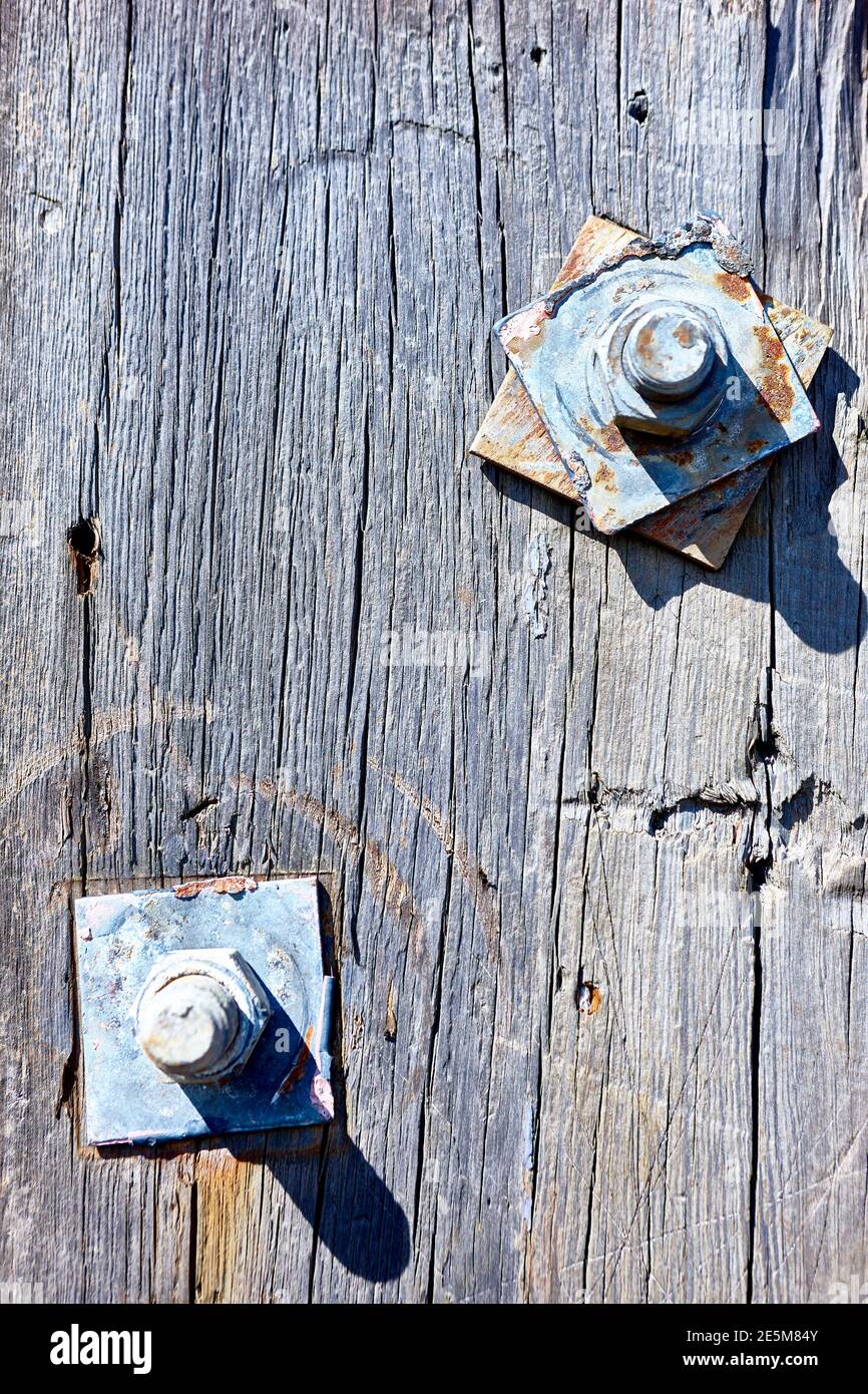 Old wooden posts in Newcastle Upon Tyne, Tyneside, North East England ...