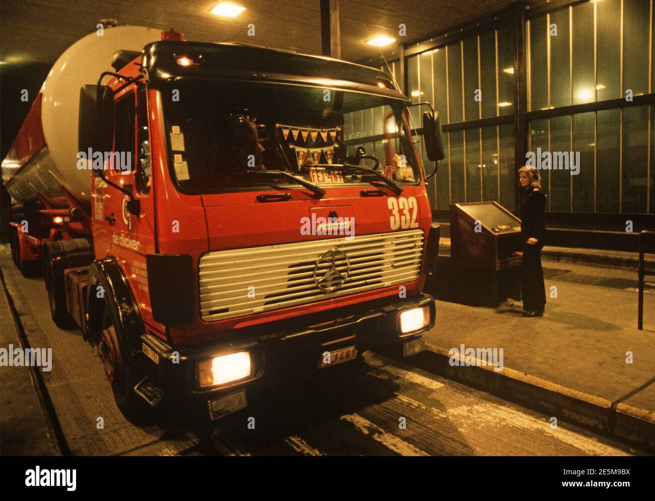 Customs officers checking documents and freight in Port of Dover ...