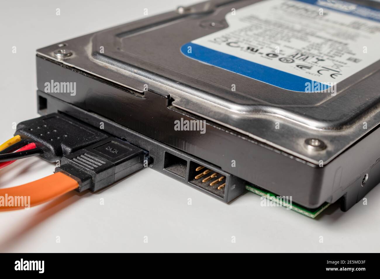 close up hard-disk drive isolated on white background, hardware for ...