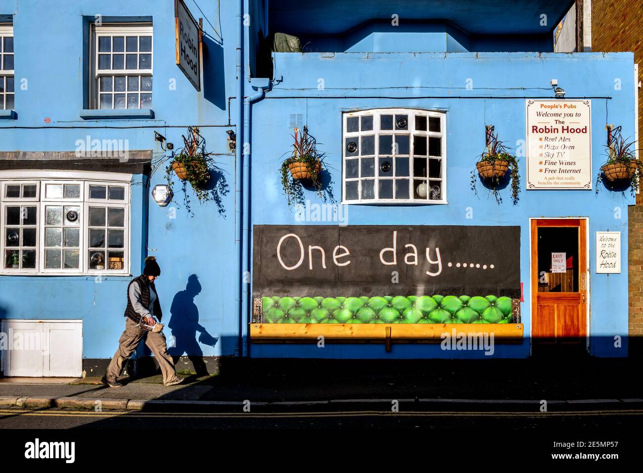 Brighton, January 23rd 2021: The Robin Hood pub in Brighton during ...