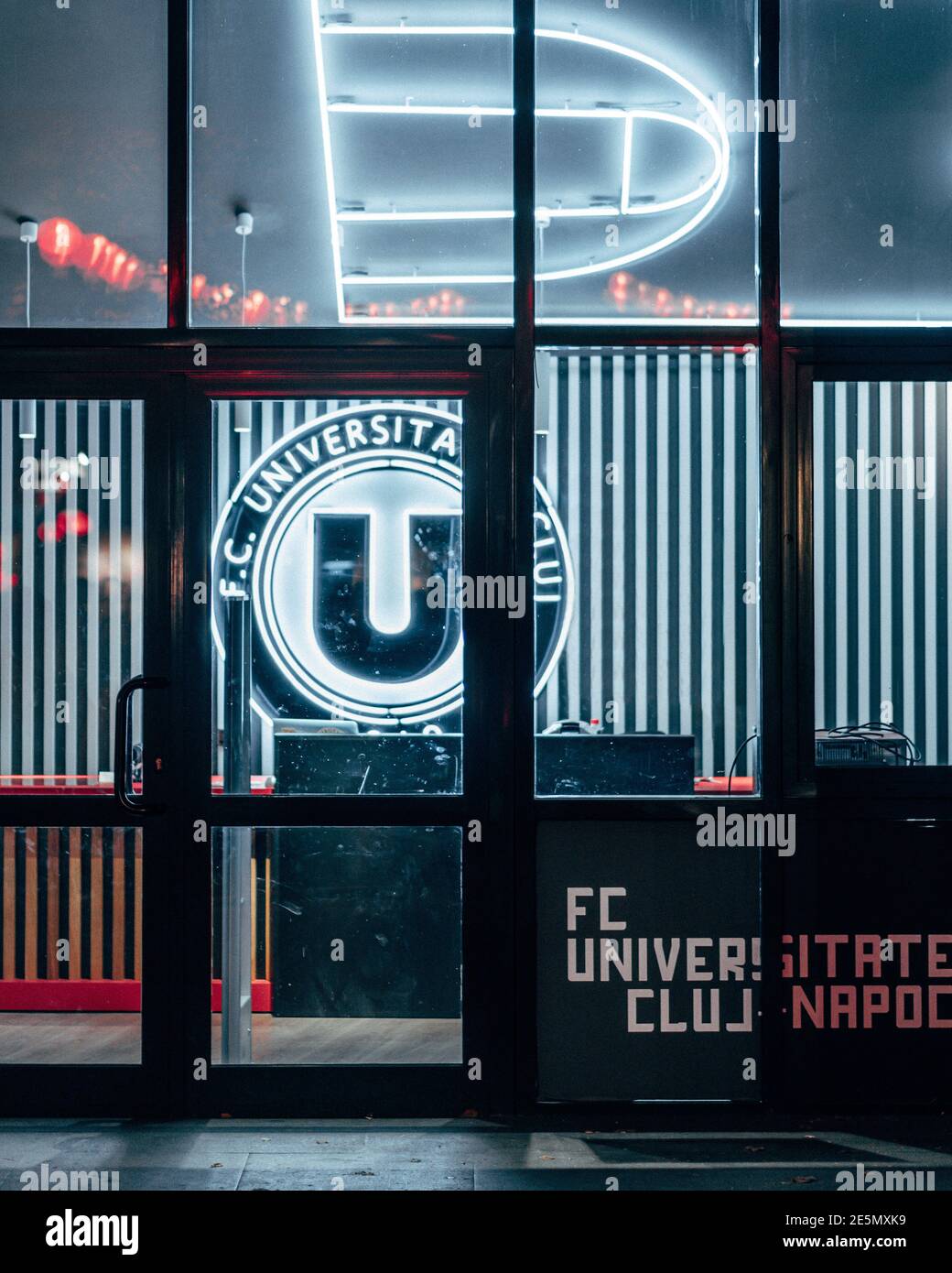 Football team neon signs Stock Photo - Alamy