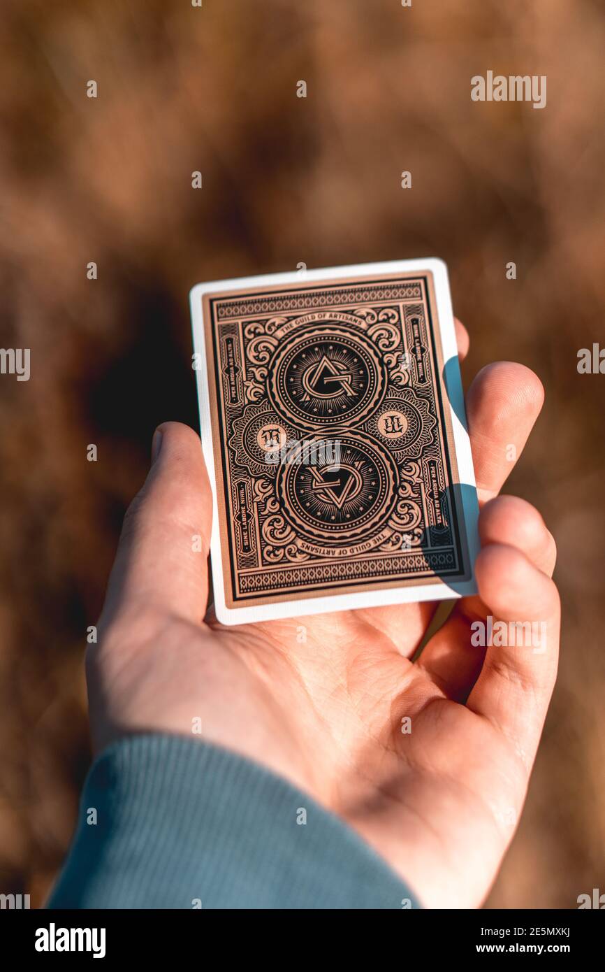 Playing card intricate design Stock Photo - Alamy