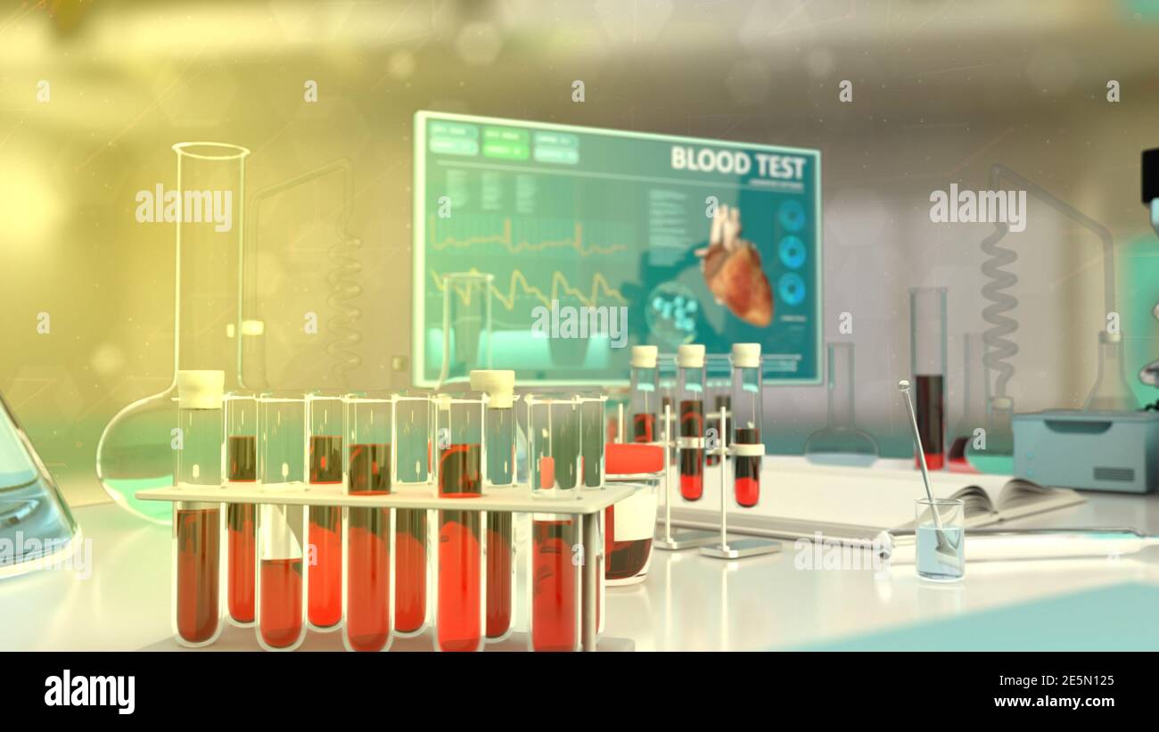 cg medical 3D illustration, medical blood gene test backdrop Stock ...