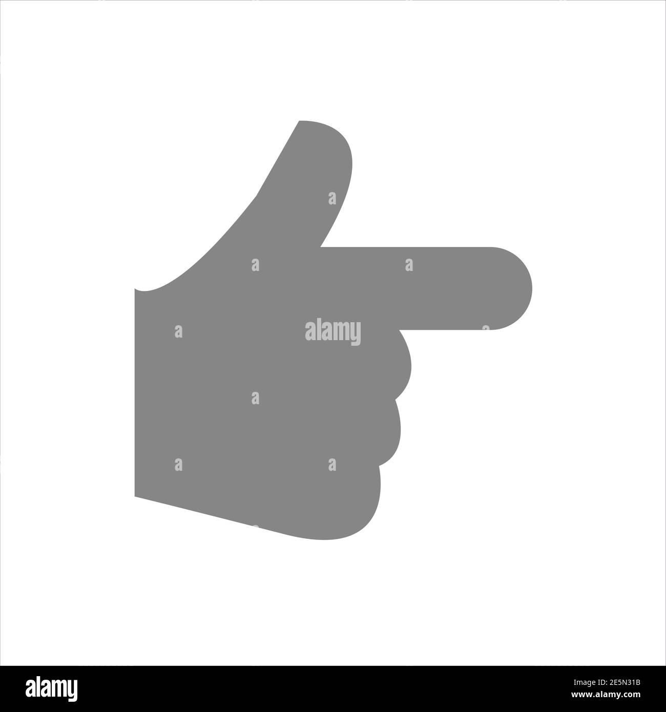Finger pointing aside icon. Flat and solid color vector illustration ...