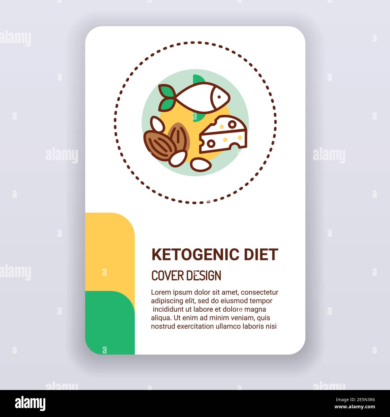 Ketogenic diet brochure template. Health care cover design. Print ...