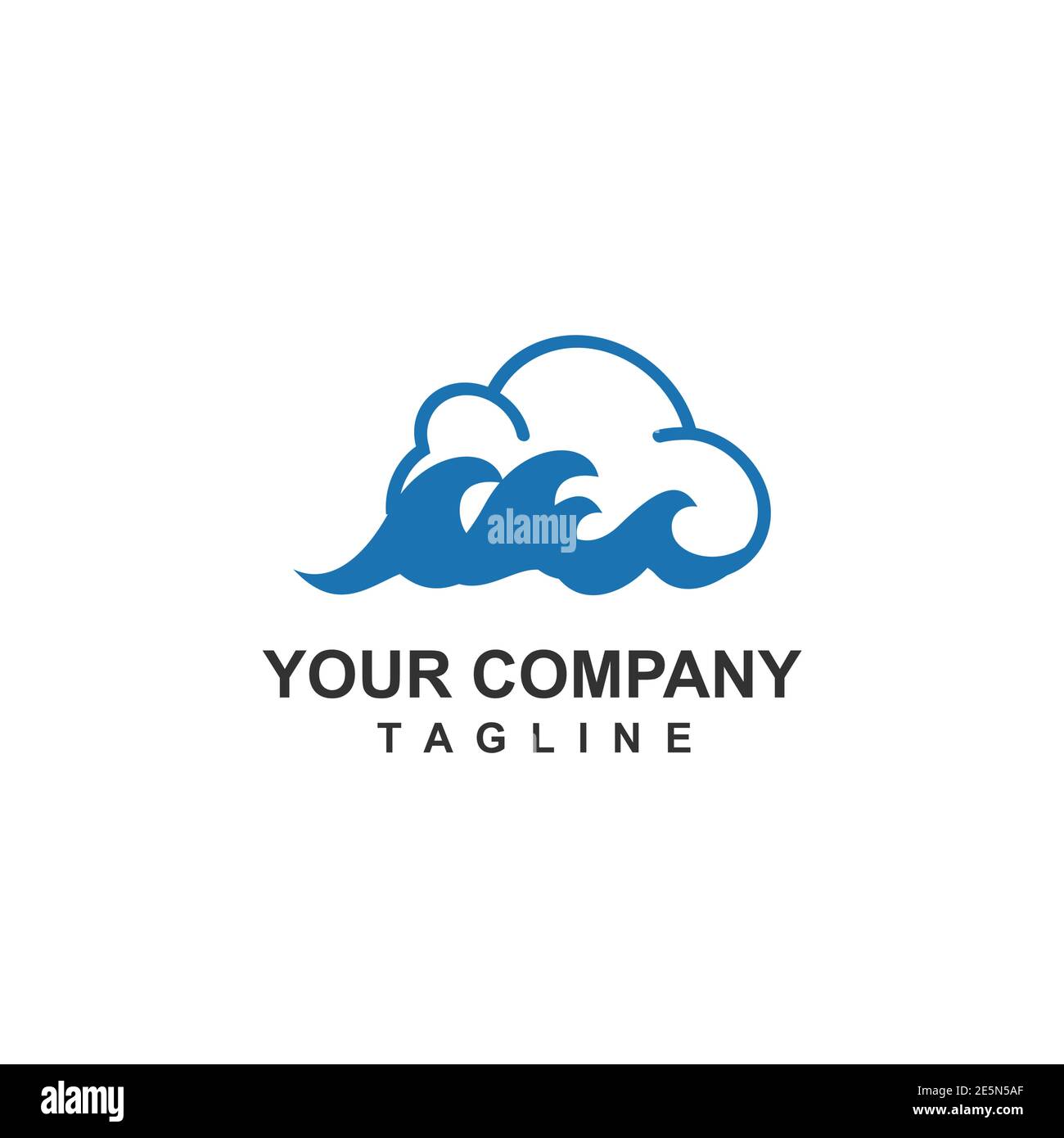 blue water wind aqua for water treatment and water company logo Stock ...