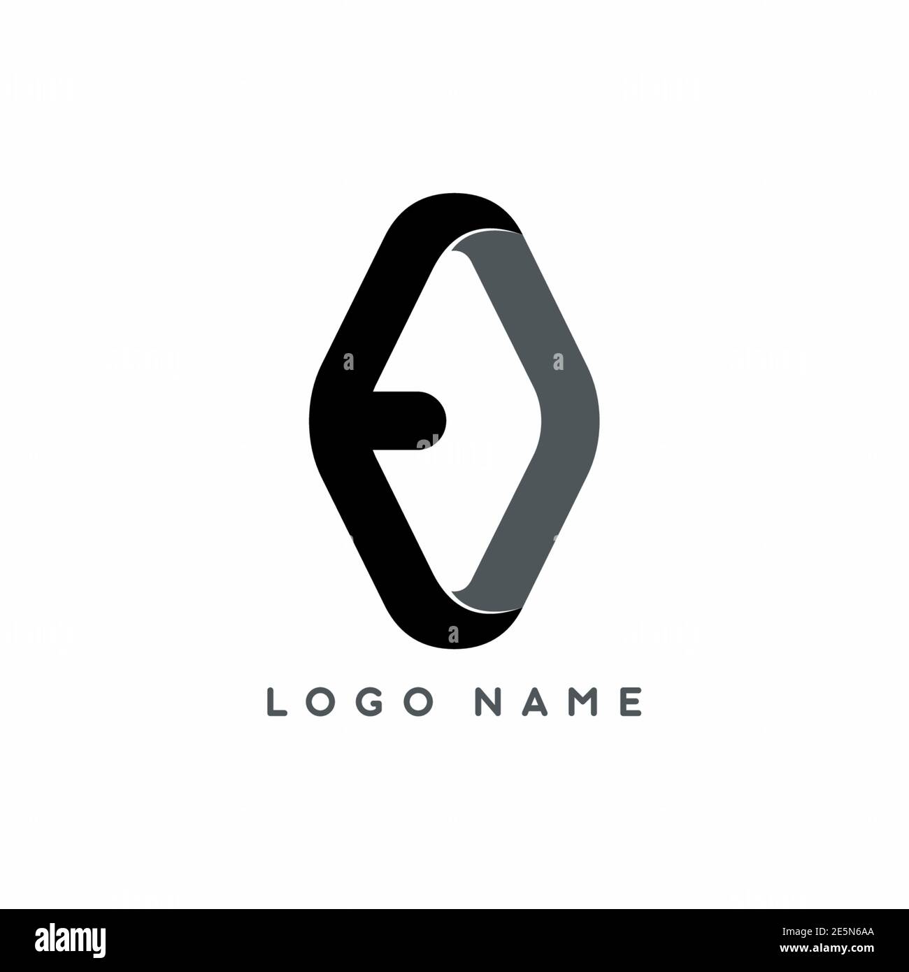 image descriptionunique shape of EO letter logo template for business ...