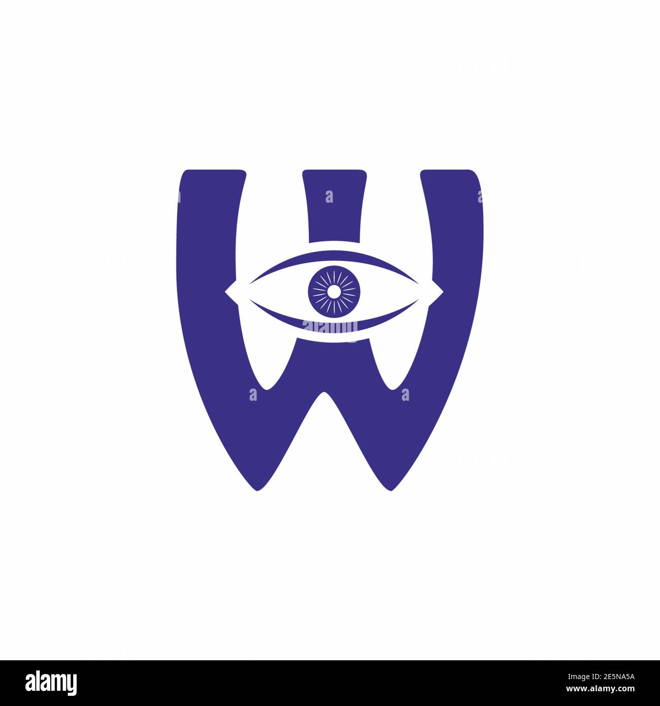 W initial letter with eye logo template for your business purpose Stock ...