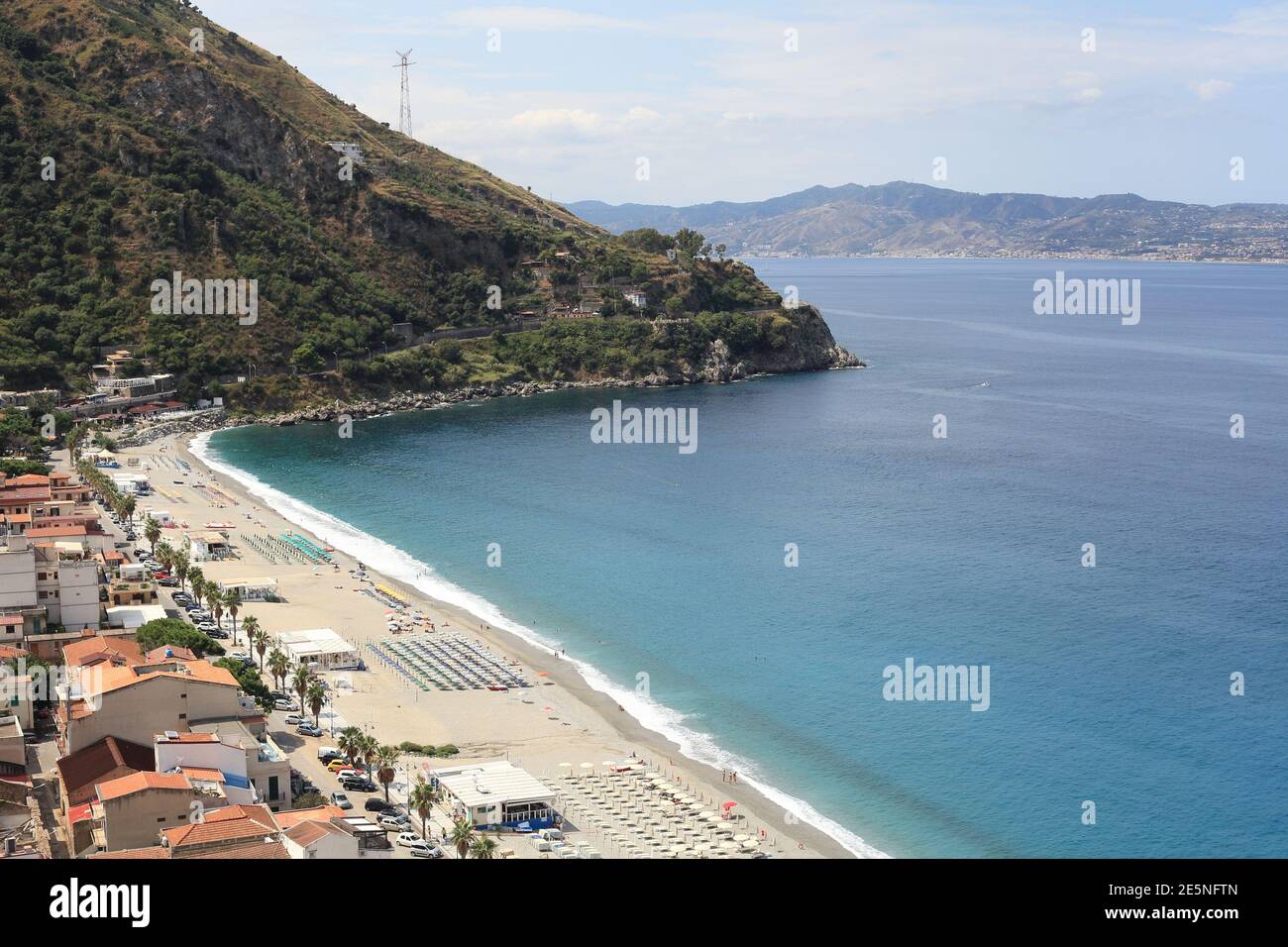 Seaside town of Scilla and the strait of Messina, Reggio Calabria ...