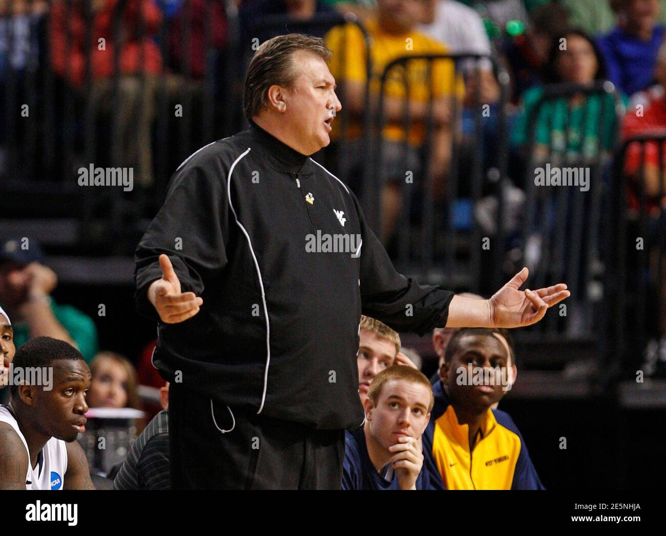 West virginia mountaineers head coach bob huggins hi-res stock ...