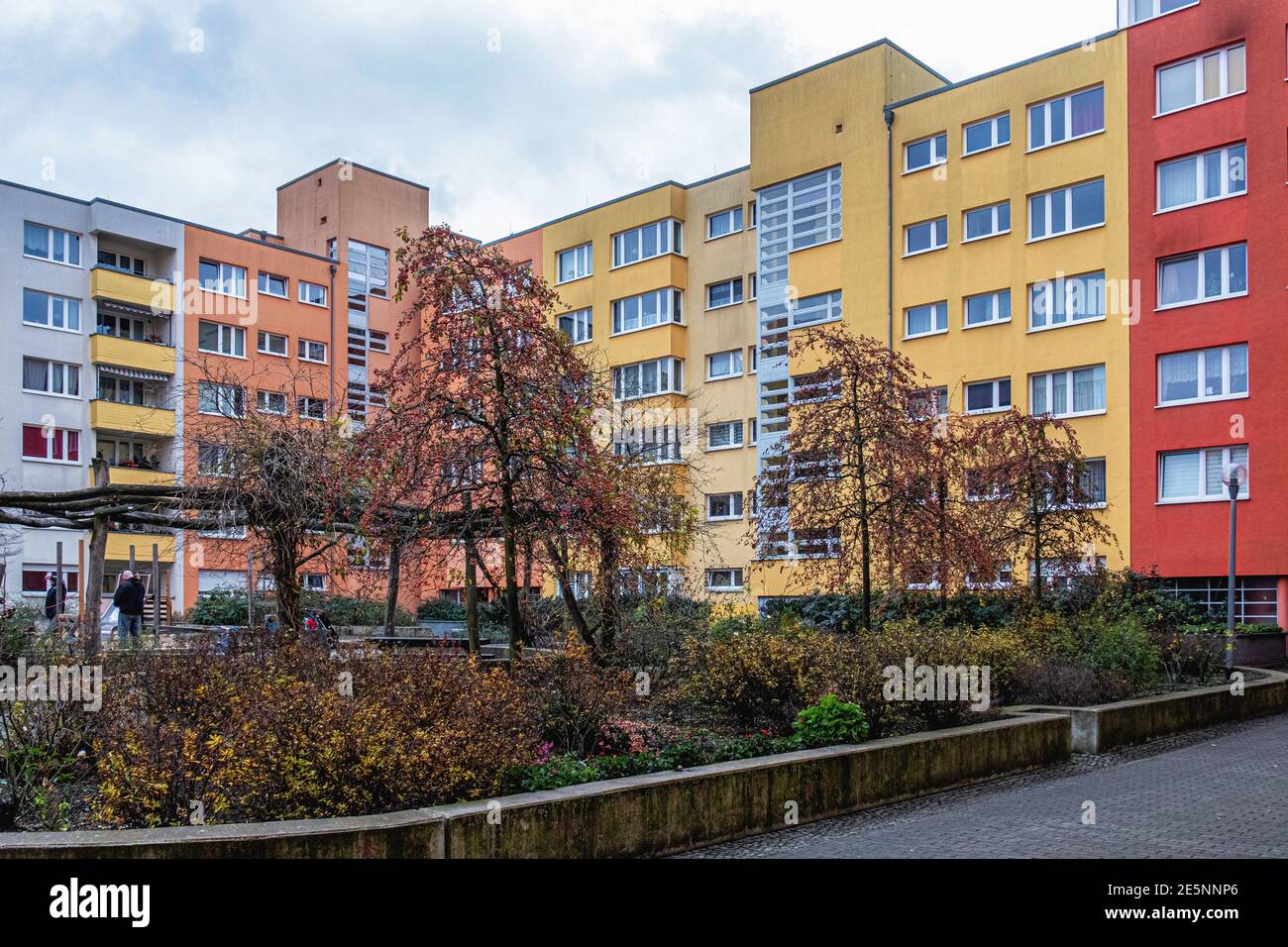Well maintained social housing, apartment buildings and open space in ...