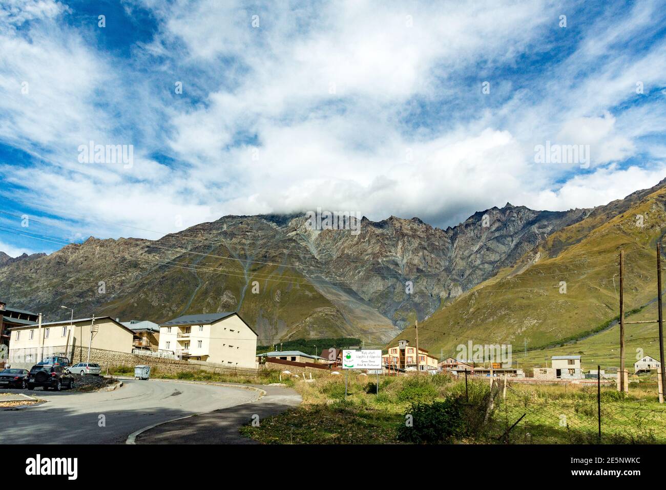 Beautiful landscapes with high mountains of Georgia Stock Photo - Alamy