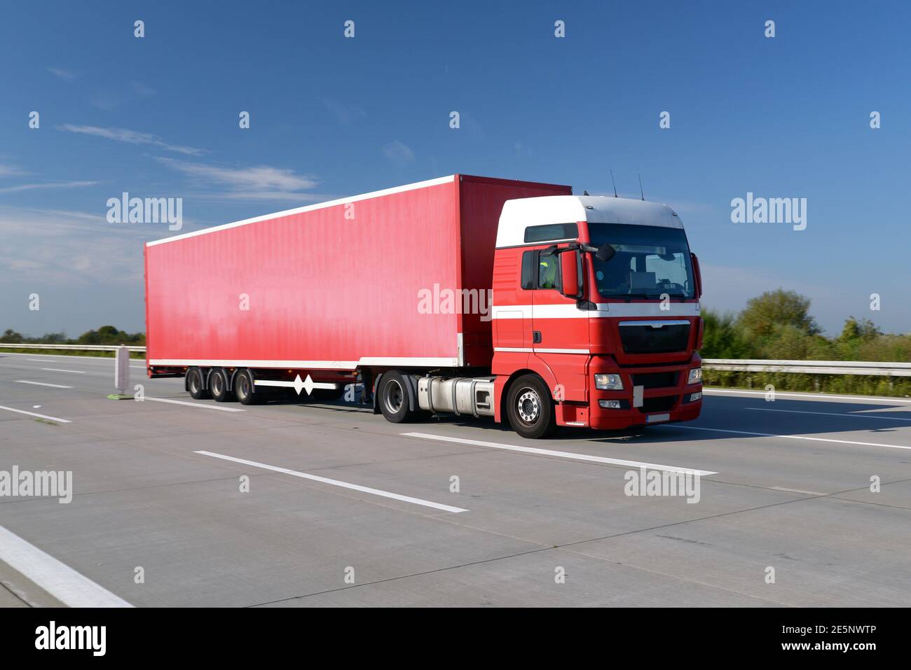 road transport of goods by truck - trade and logistics Stock Photo - Alamy