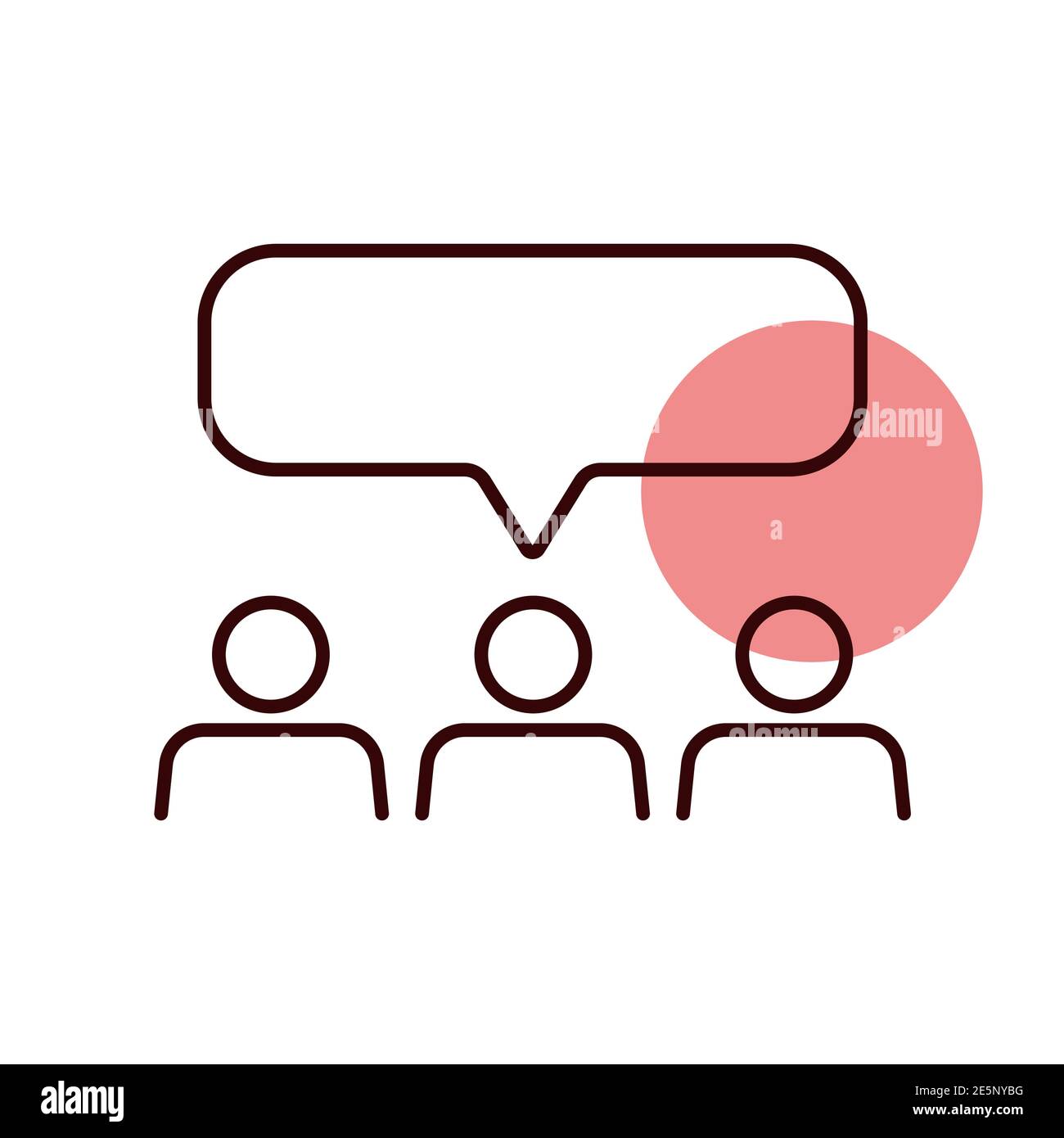 Crowd of people with text bubbles vector icon. Demonstration, protest ...