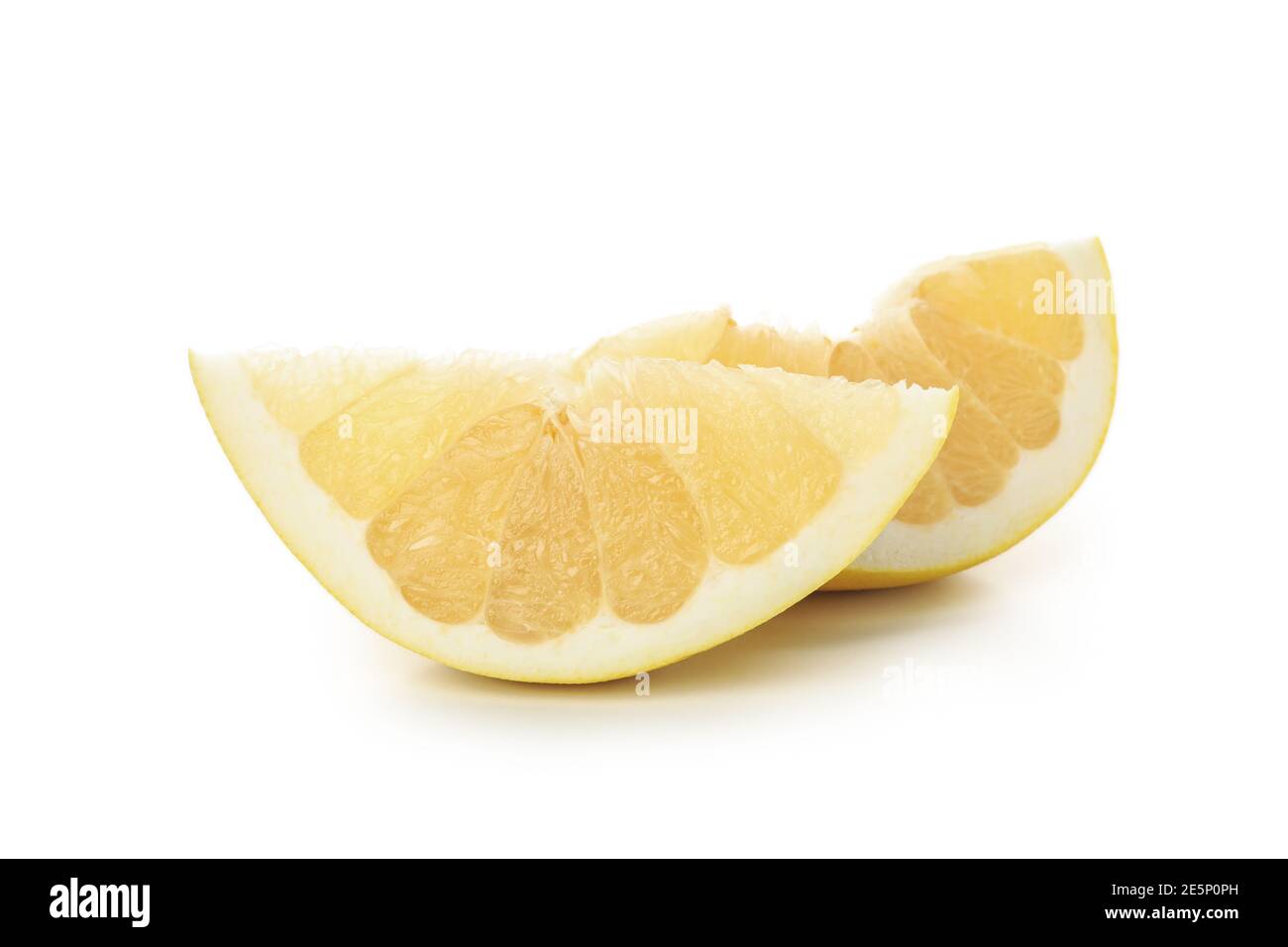 Pomelo fruit slices isolated on white background Stock Photo - Alamy