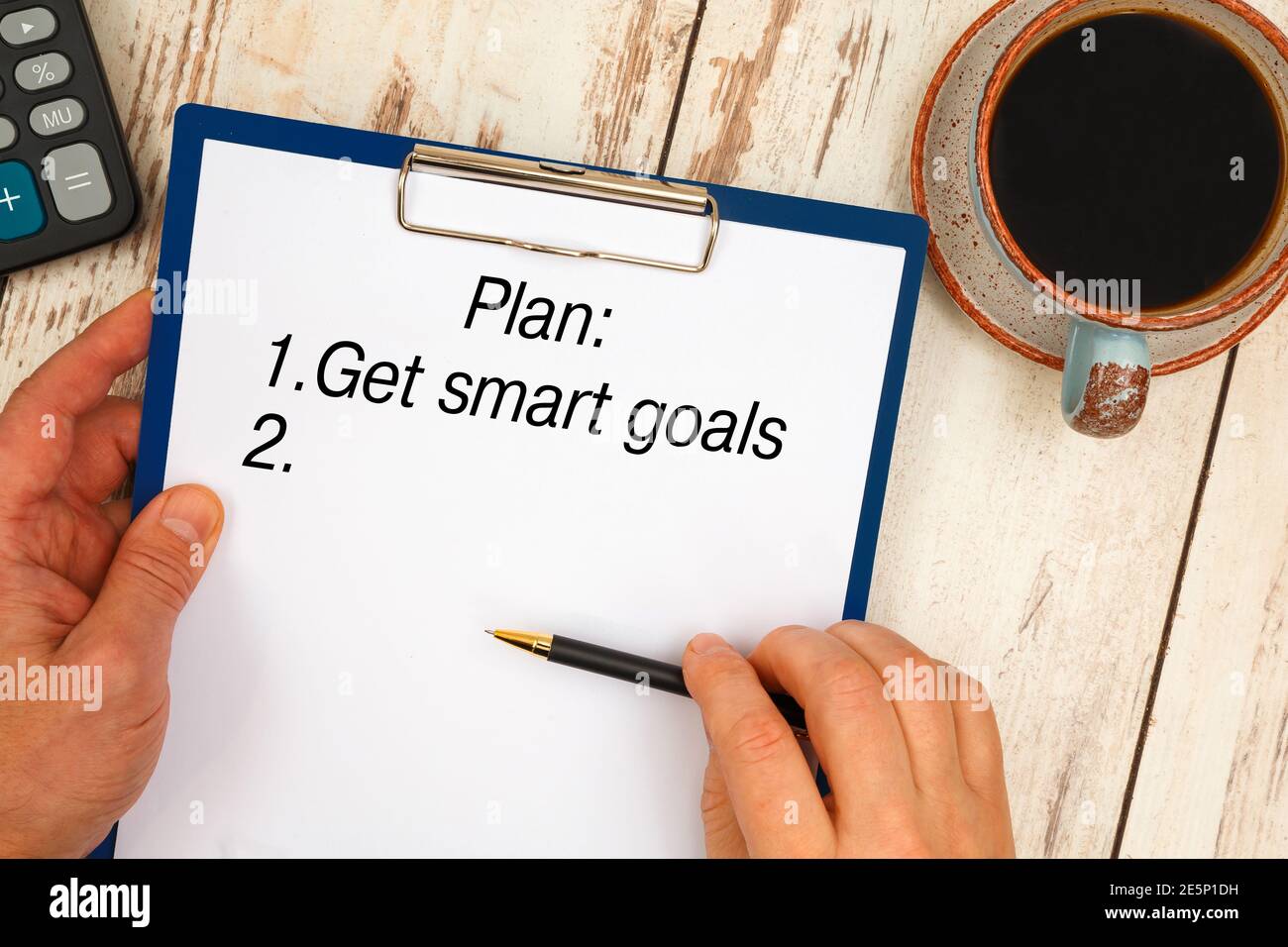 Smart goal setting concept handwriting hi-res stock photography and ...