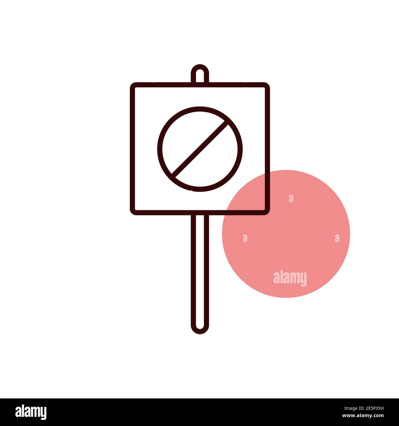 Placard, big sign, banner, card vector icon. Demonstration, protest ...