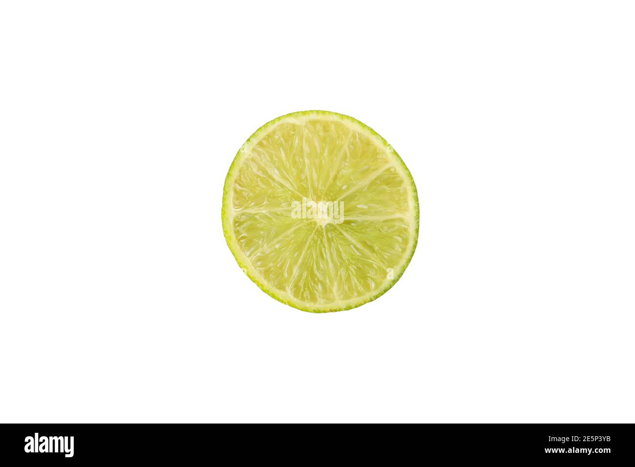 Ripe lime slice isolated on white background Stock Photo - Alamy