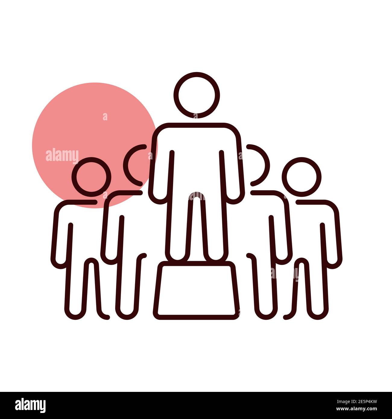 Person speaking in front of crowds vector icon. Demonstration, protest ...