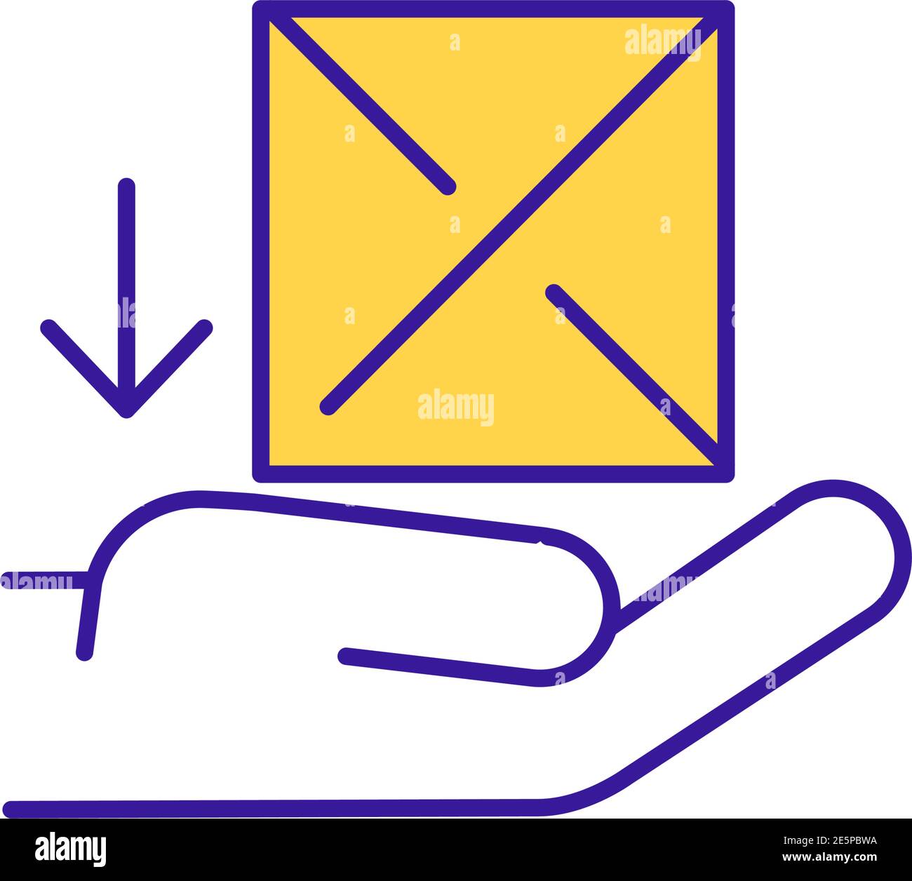 Receive package RGB color icon Stock Vector Image & Art - Alamy