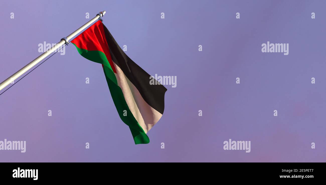 3d rendering of the national flag of the Jordan Stock Photo - Alamy