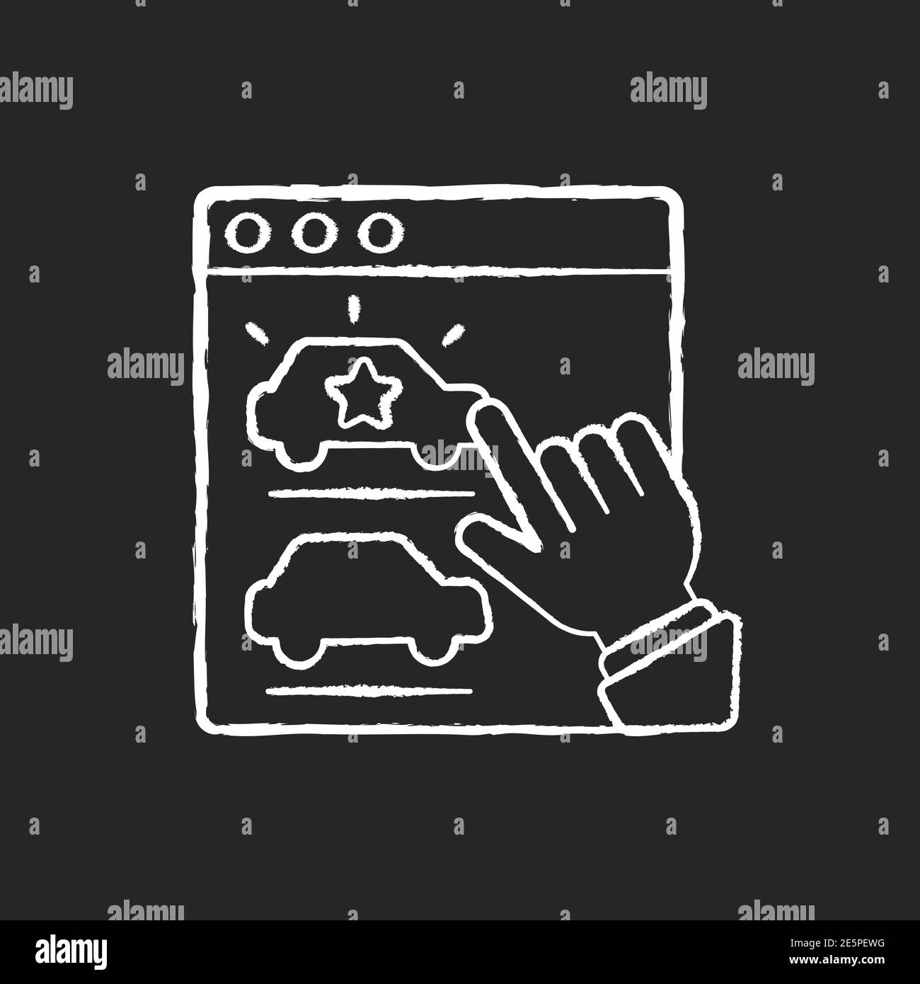 Desirable chalk white icon on black background Stock Vector Image & Art ...