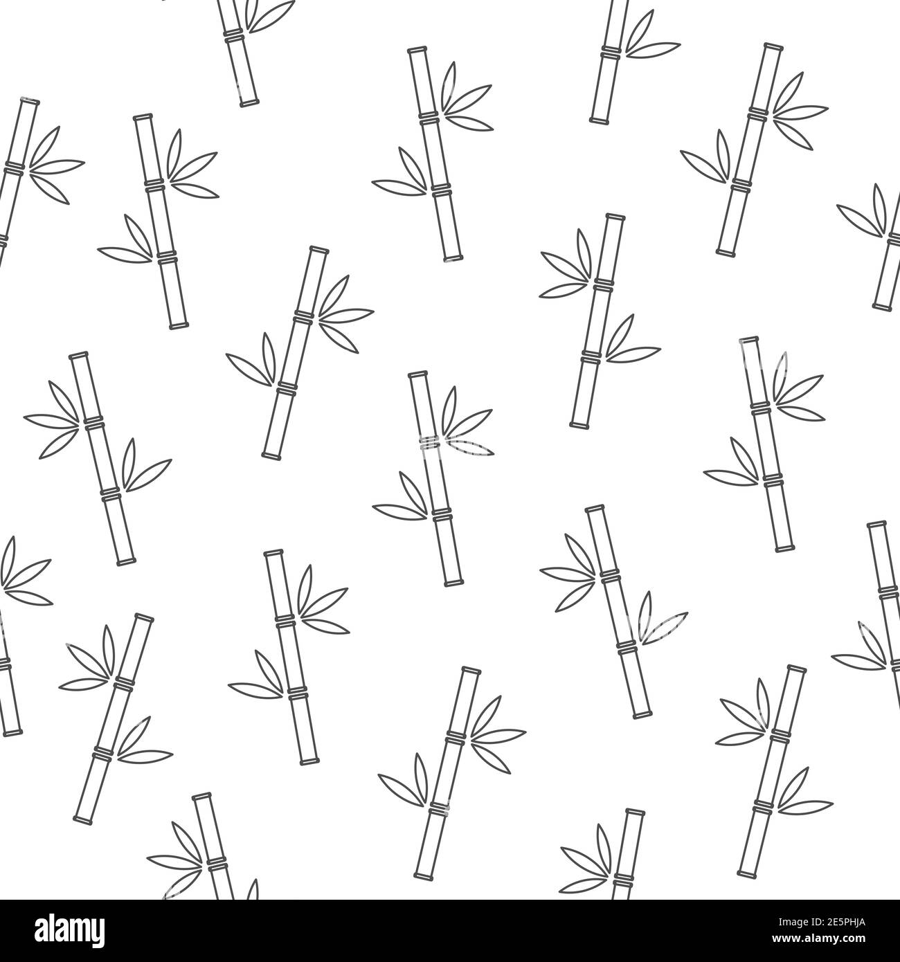 Bamboo seamless pattern. China trees with leaves decoration vector ...