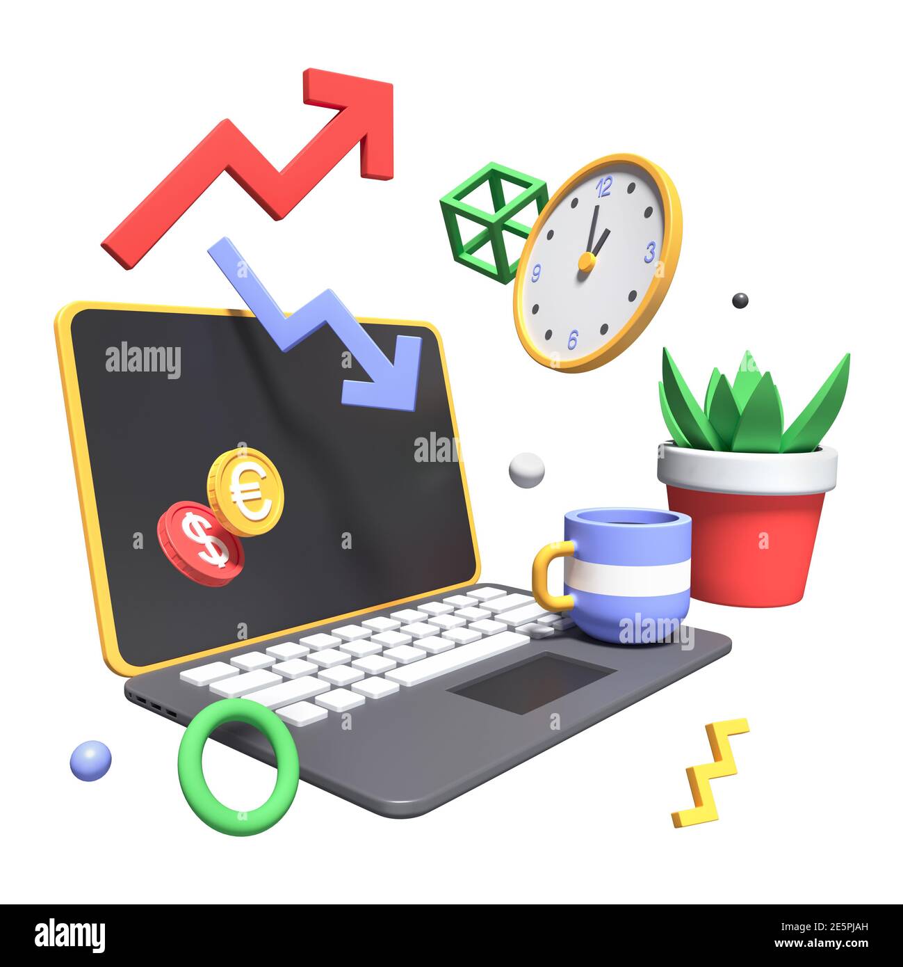 Business analytics - modern colorful realistic 3d illustration. Data ...