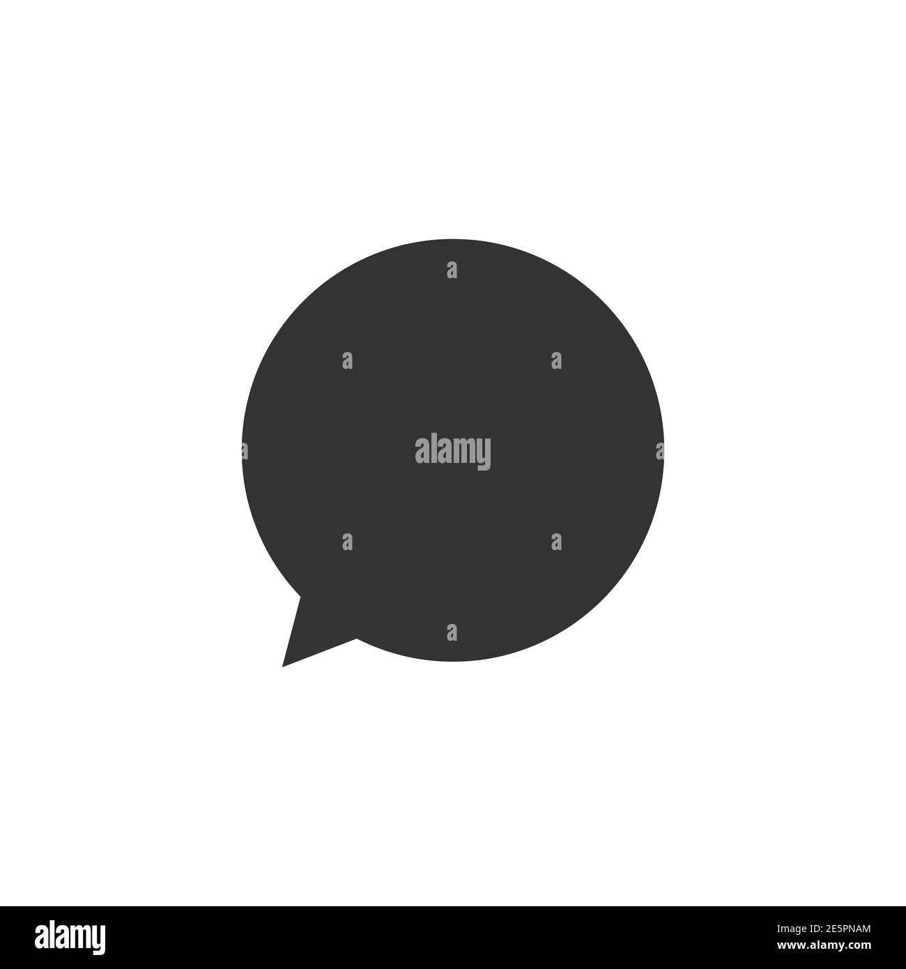 Speech bubble icon. Chat black silhouette symbol. Dialogue sign. Vector ...