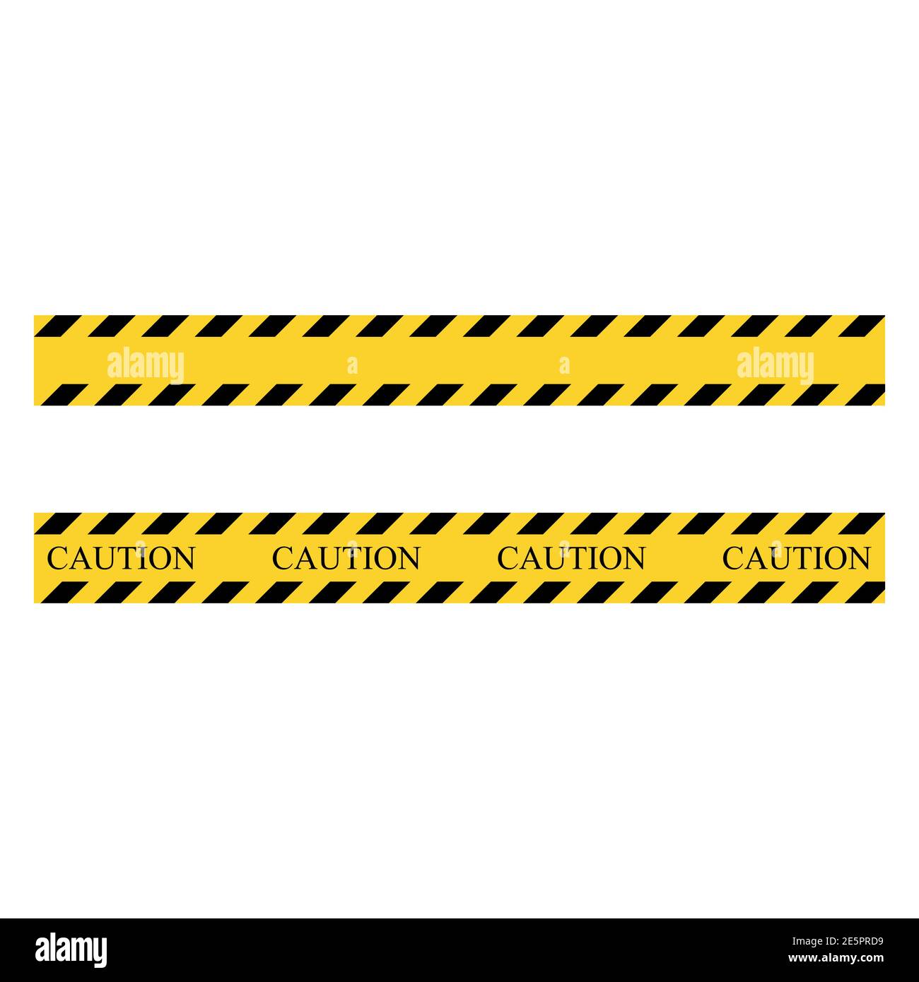 Caution sign stripe. Yellow and black set stripes. Barricade construction tape. Vector ...