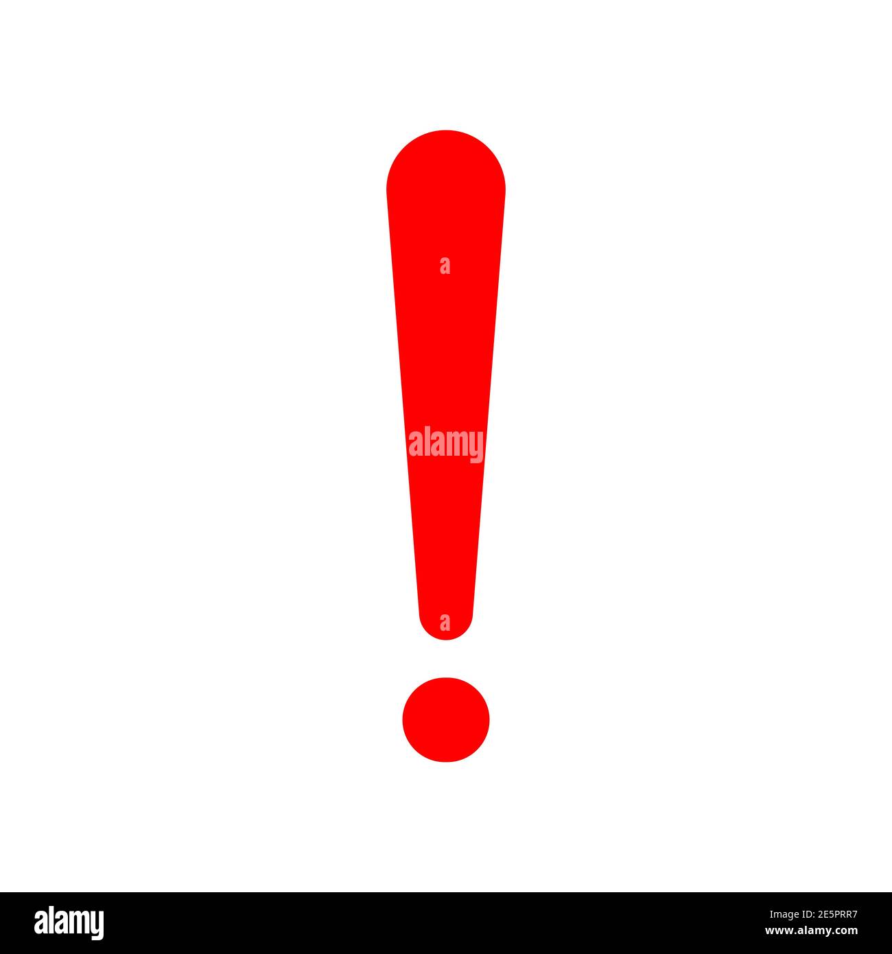 Exclamation red icon. Caution symbol. Warning hazard sign. Vector ...