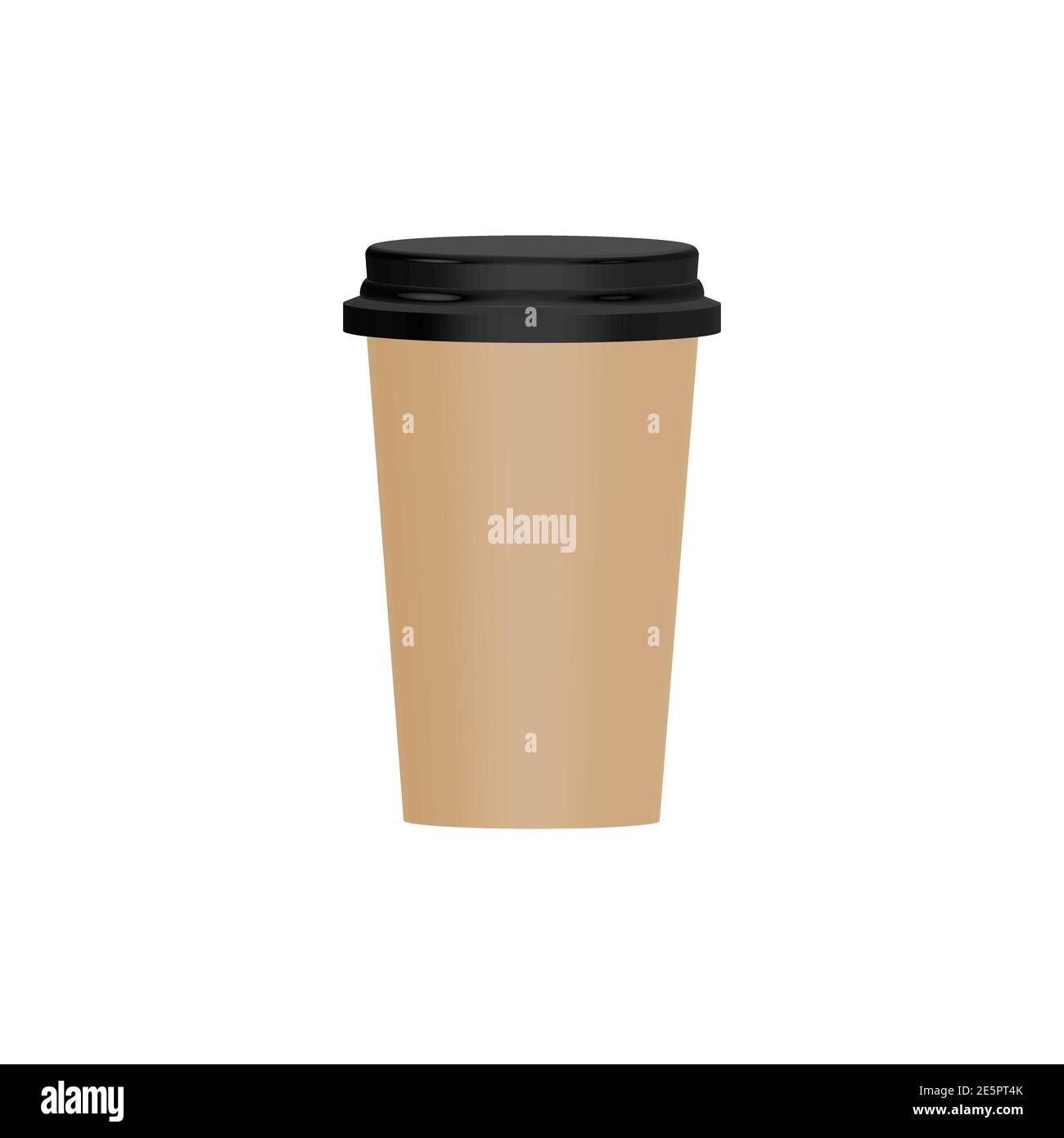Coffee cup 3D icon. Paper mockup cup. Vector illustration isolated on ...