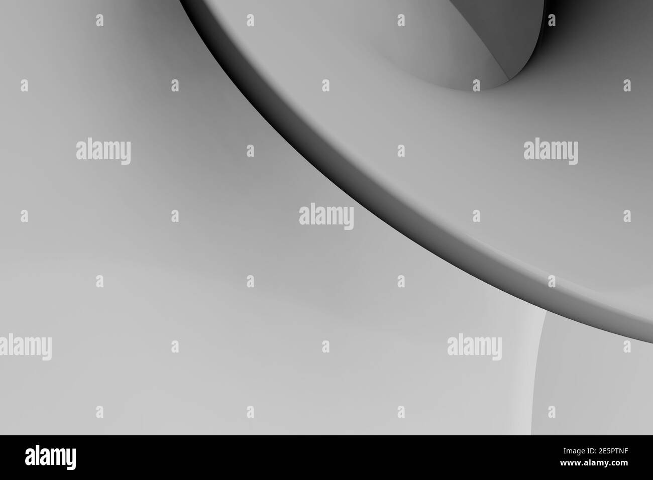 Abstract computer generated 3D distorted wave like shape white Stock ...