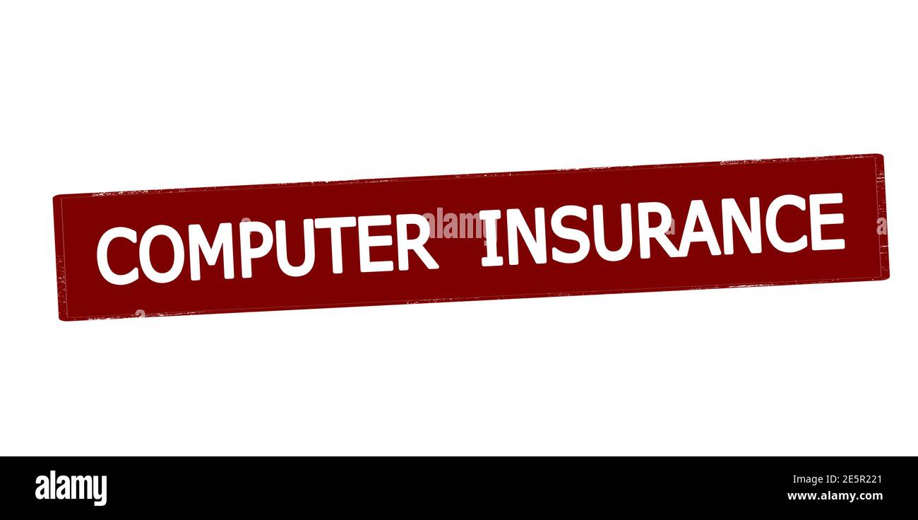 Rubber stamp with text computer insurance inside, vector illustration ...