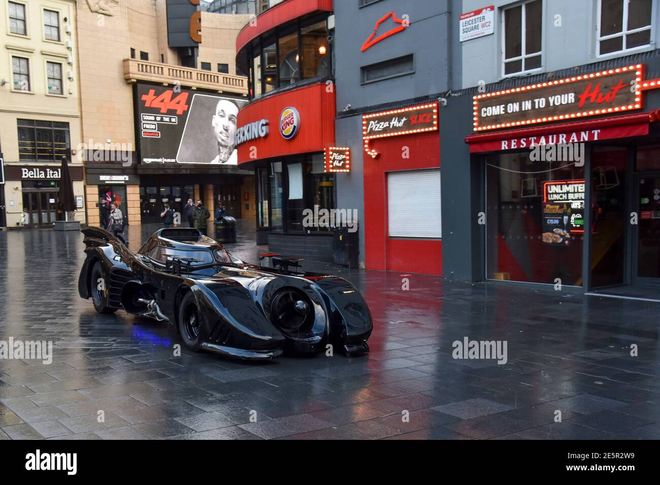 London, UK. 28th Jan, 2021. A Batmobile outside the Capital Radio ...