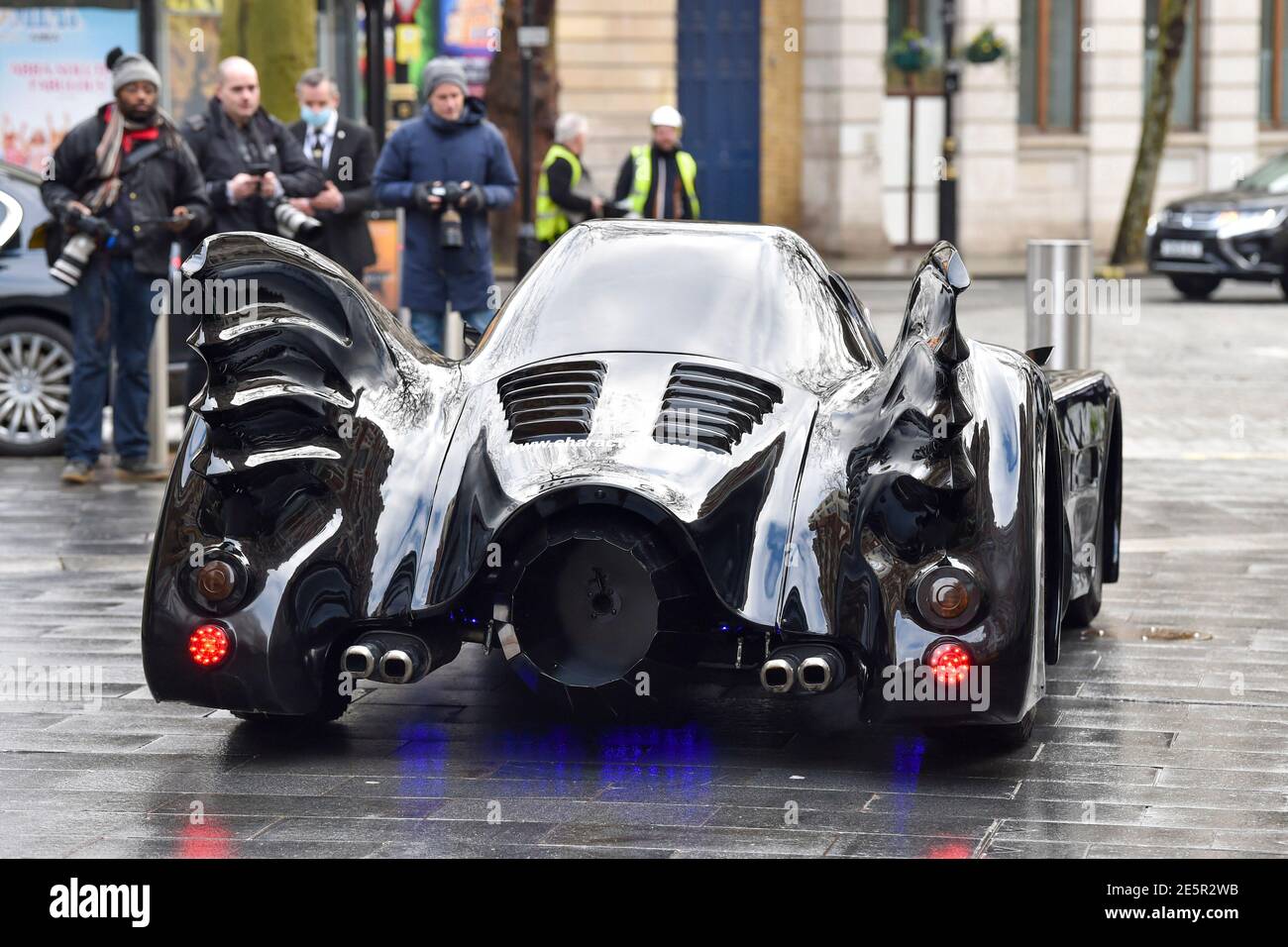 London, UK. 28th Jan, 2021. A Batmobile outside the Capital Radio ...
