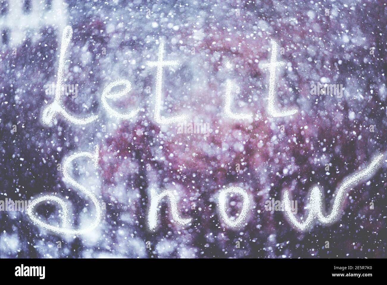 Let snow hand written hi-res stock photography and images - Alamy